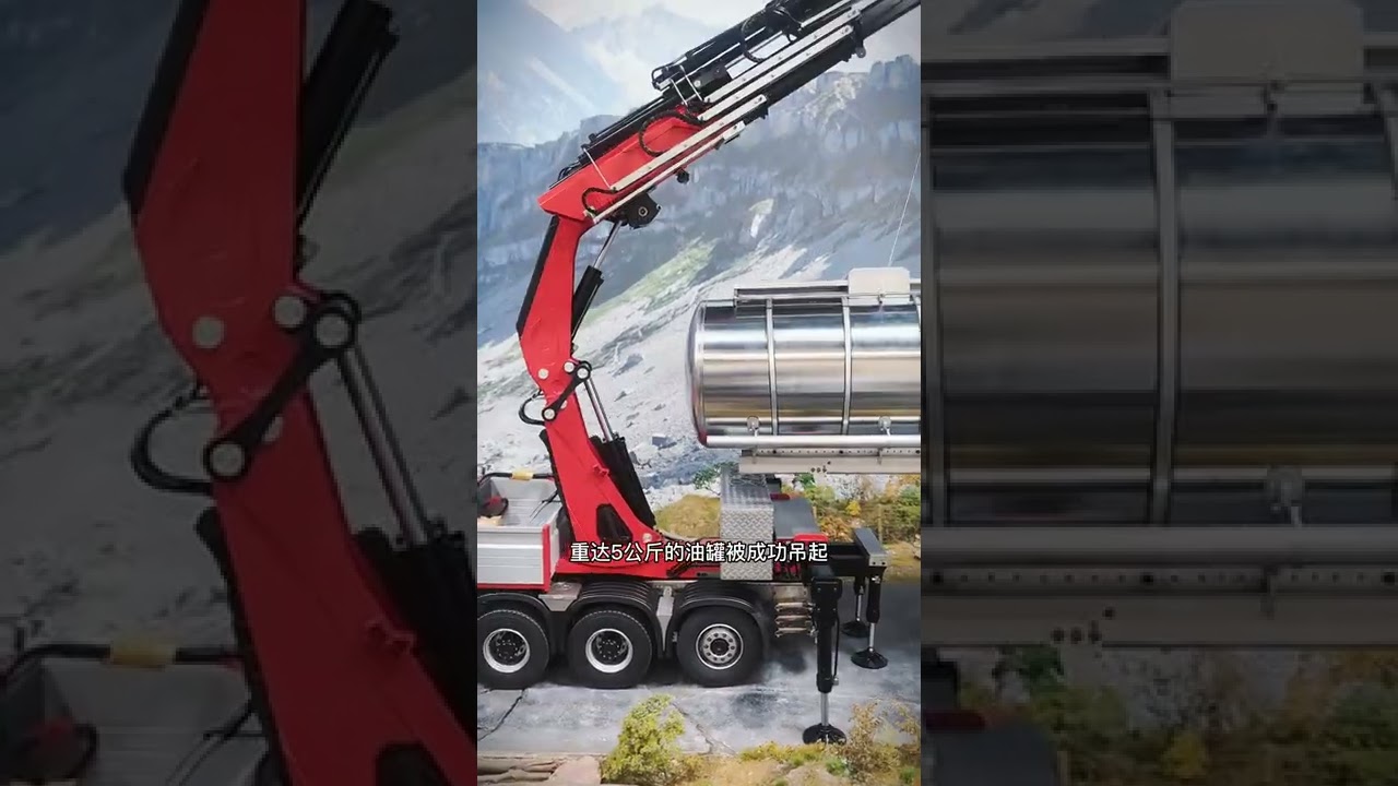 FASSI F1650 CRANE SYSTEM R/C MODEL Overload test - YouTube