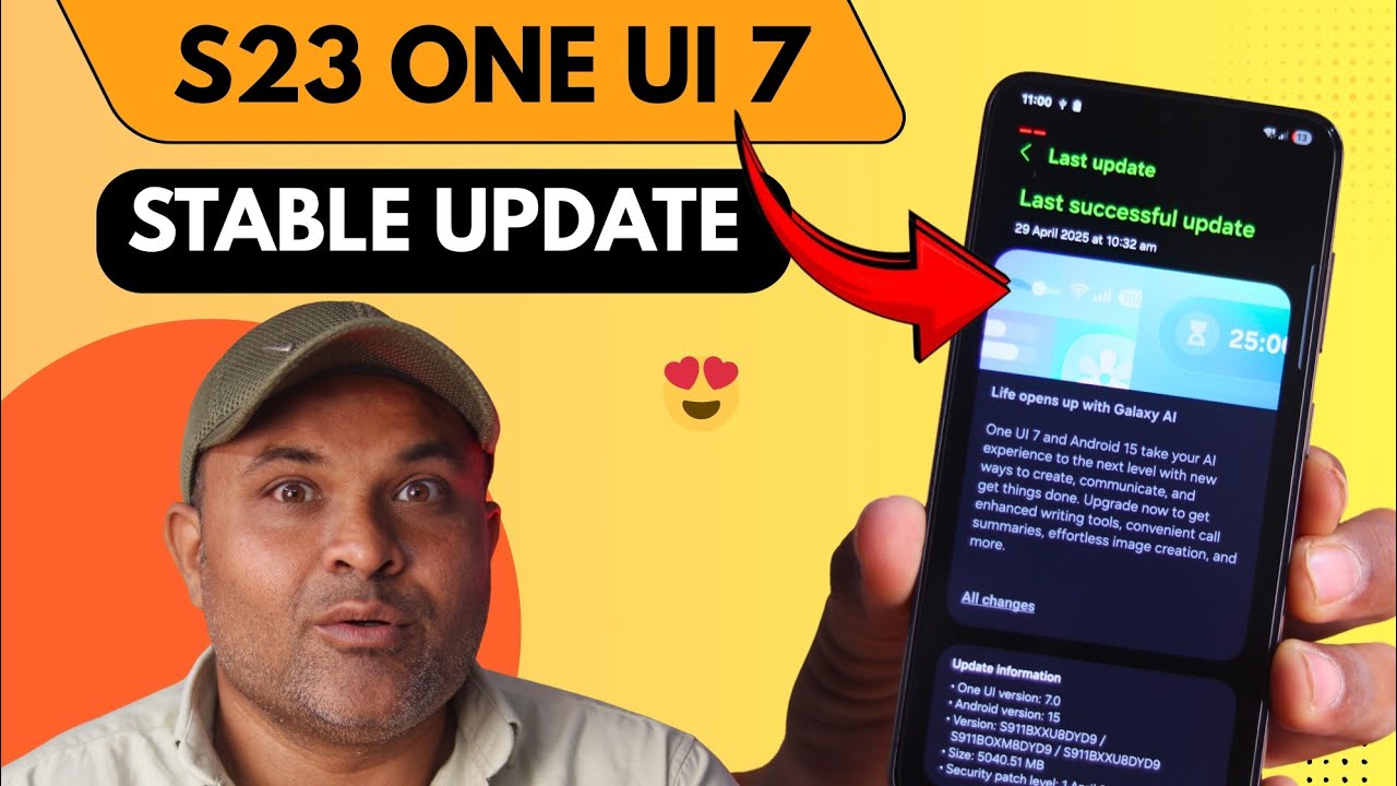 Samsung S23 One Ui 7 Stable Update Finally Got It 🔥 - YouTube
