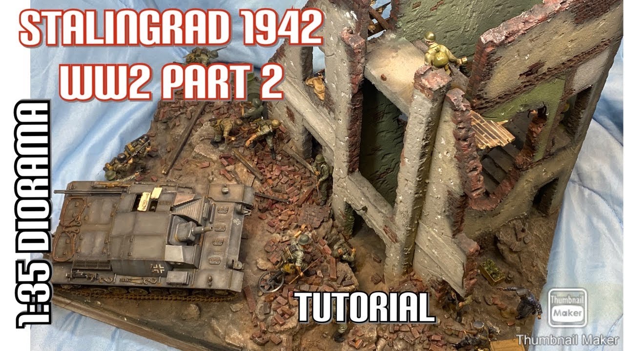 Make WW2 Diorama Stalingrad Part 2 tutorial #diorama #scalemodel # ...
