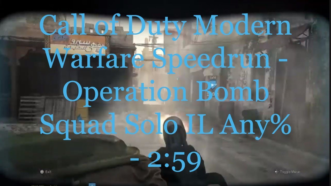 Call of Duty Modern Warfare Speedrun - Operation Bomb Squad Solo IL Any ...