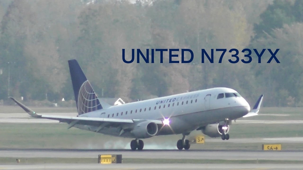 Embraer 175LR (E75L) Landing DTW RW21R - United Express UA3489 [N733YX ...
