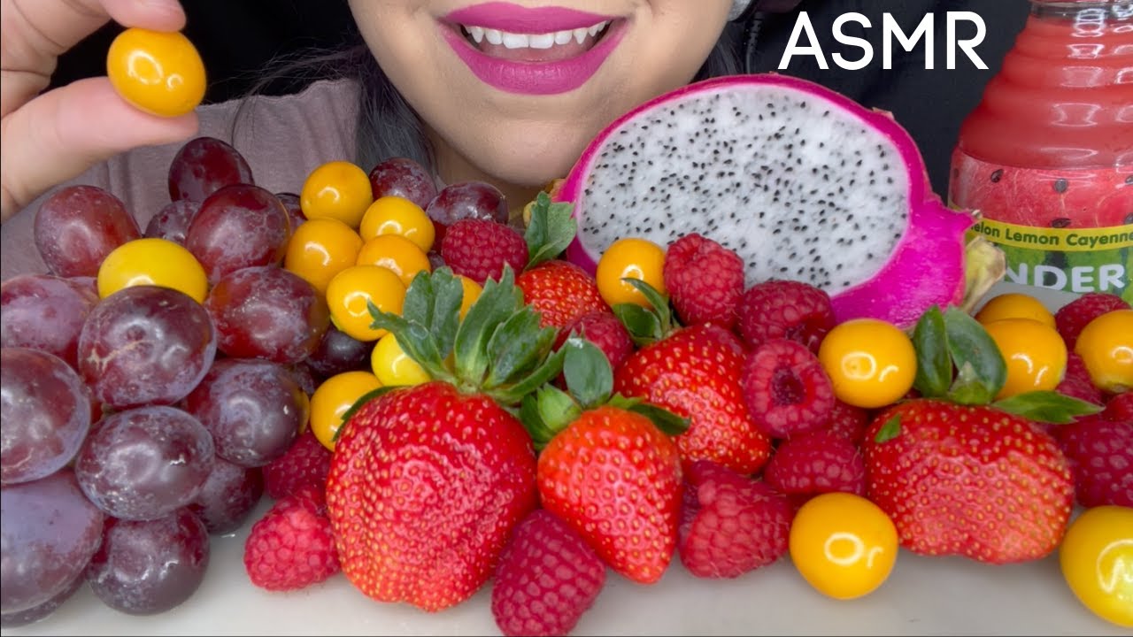 ASMR FRUIT PLATTER (NO TALKING) *EATING SOUNDS - YouTube