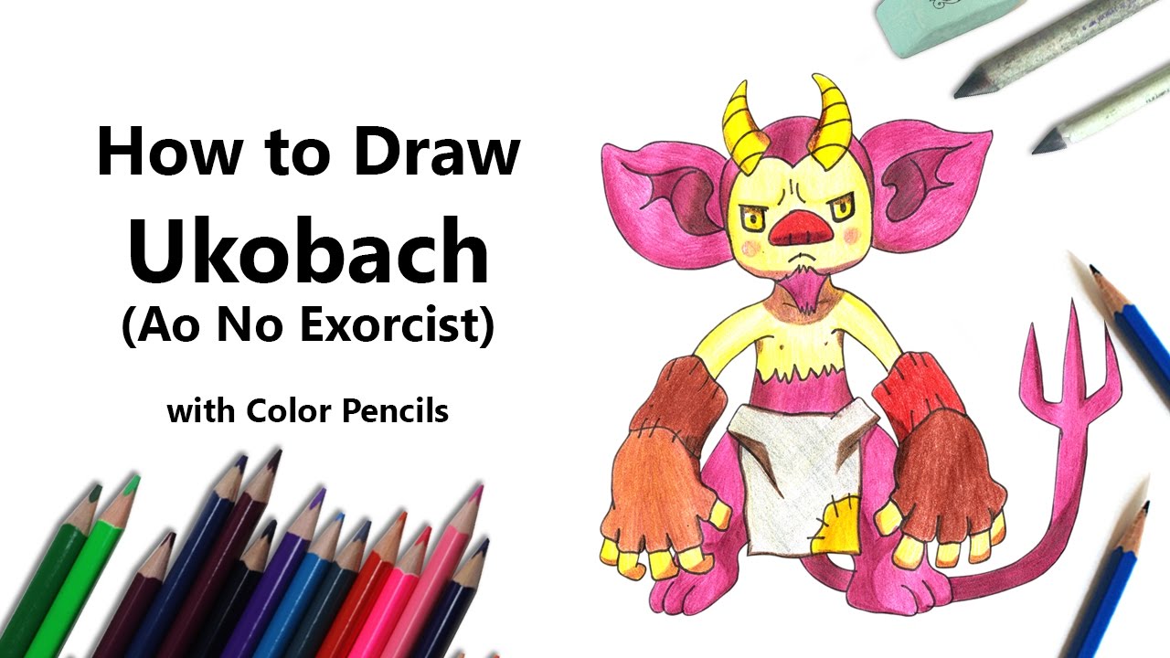 How to Draw a Ukobach from Ao No Exorcist with Color Pencils [Time ...