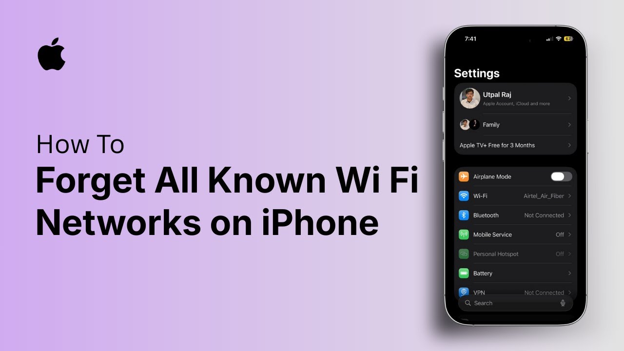 How to Forget All Known Wi Fi Networks on iPhone - YouTube