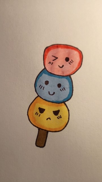 Cute Dango Drawing | Easy Kawaii Art Tutorial #shorts #ytshorts #colors ...