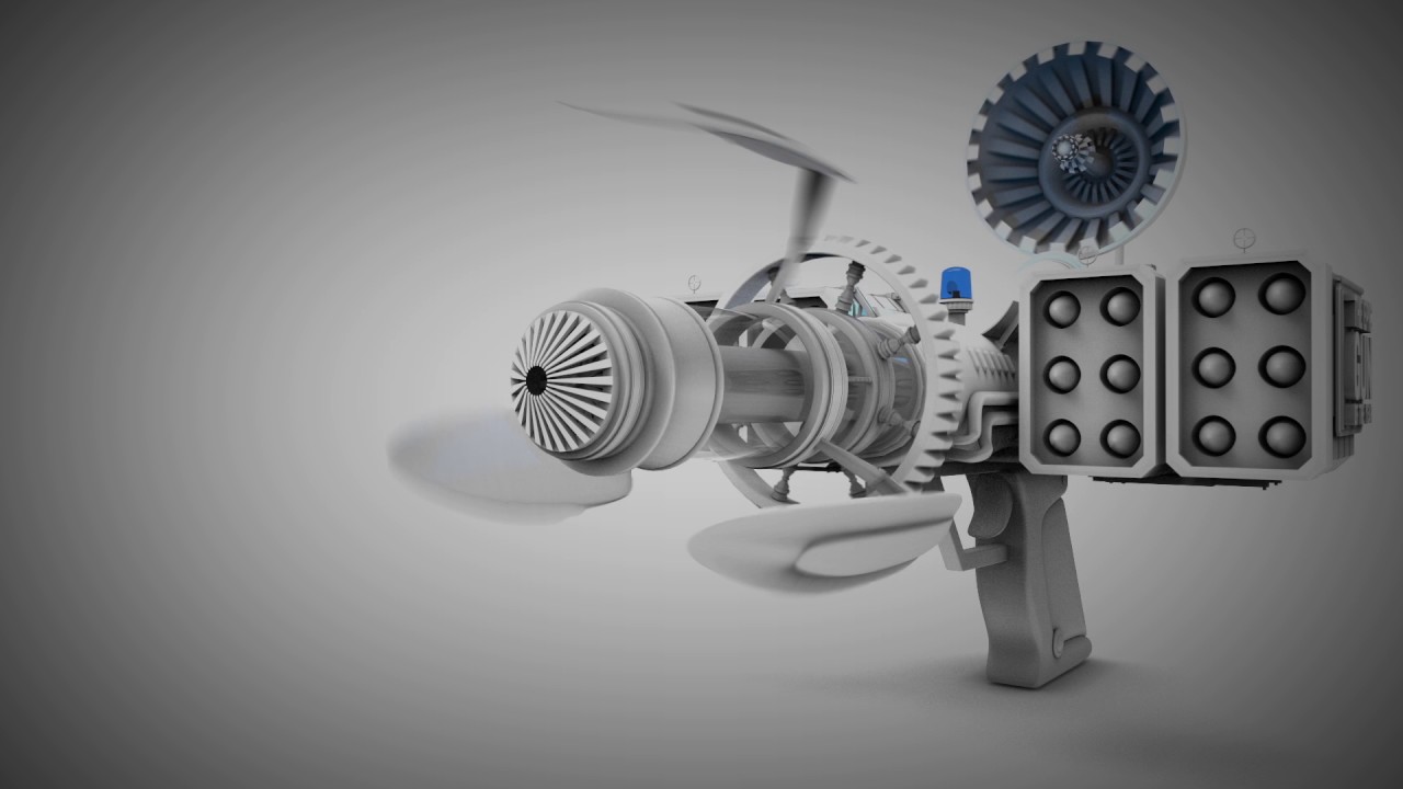 Space Gun Transformation - Animation Maya - YouTube