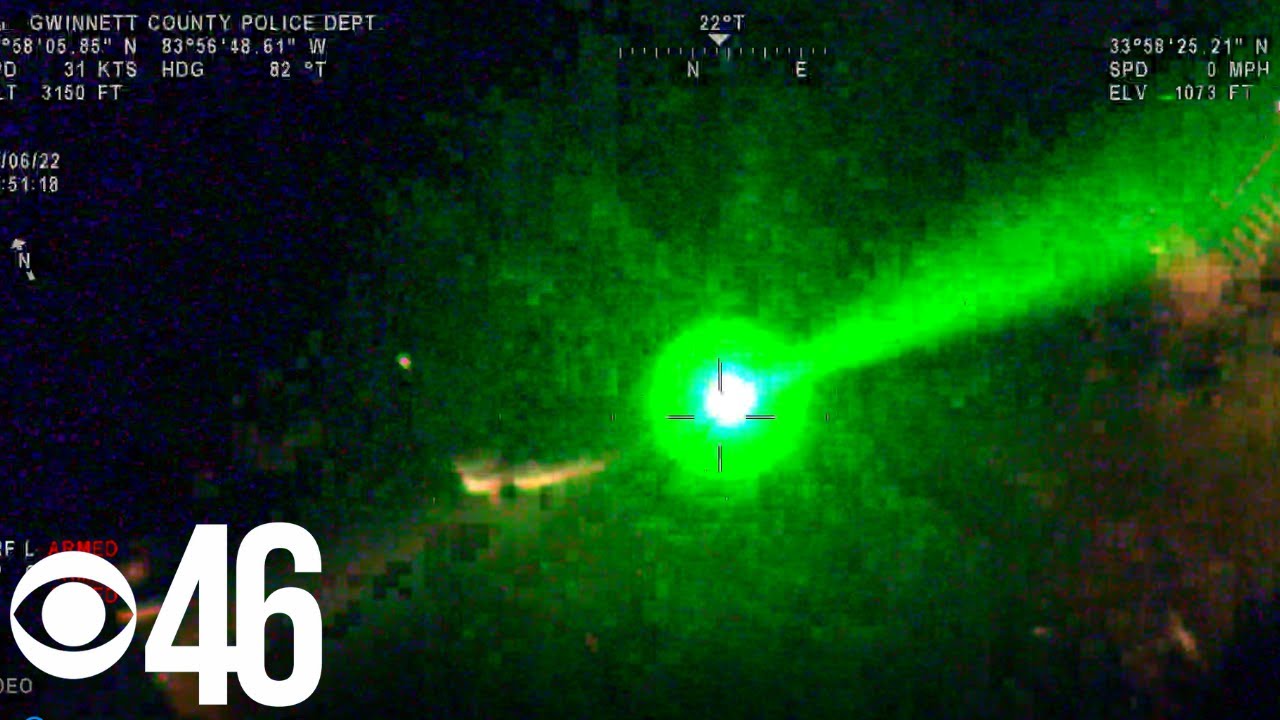 Police crack down on laser pointers from the sky - YouTube