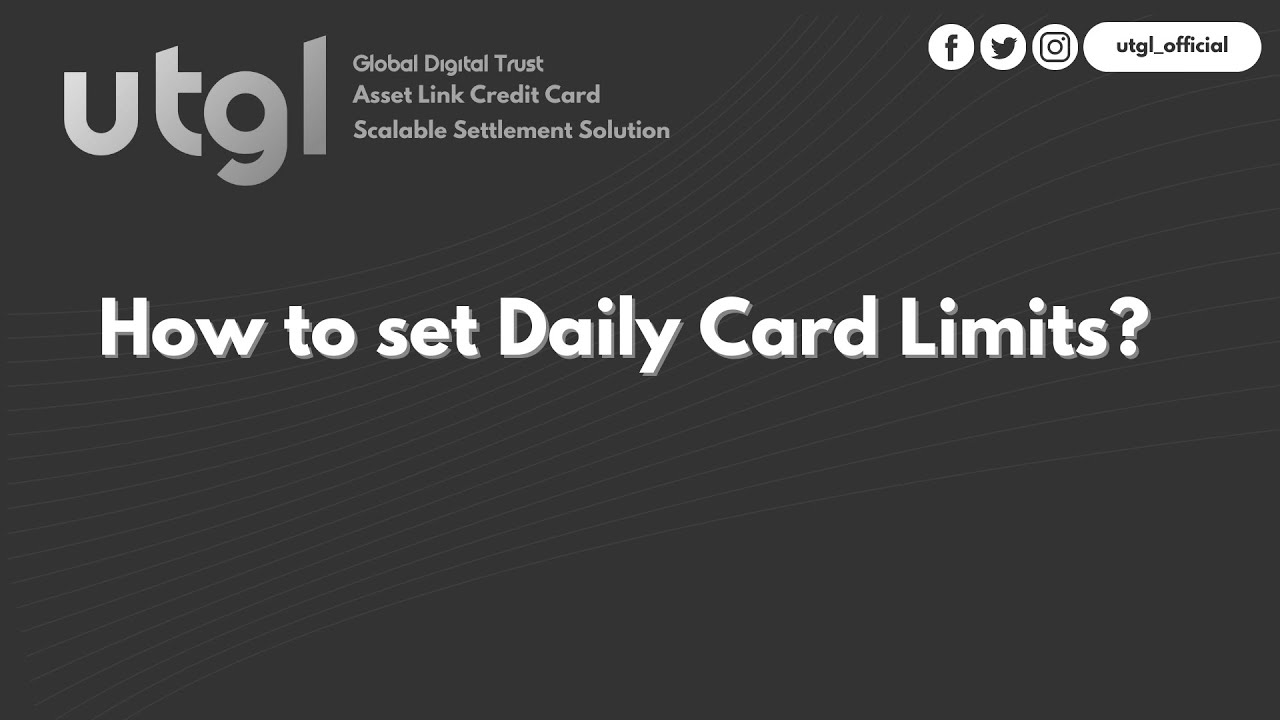 How to Set Daily Card Limits ? - YouTube