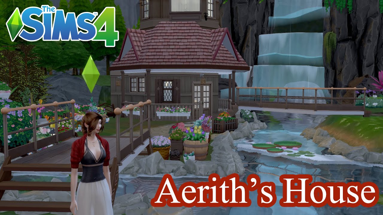 The sims 4 : สร้างบ้านน้องเอริส Final fantasy 7 | Aerith's House ...