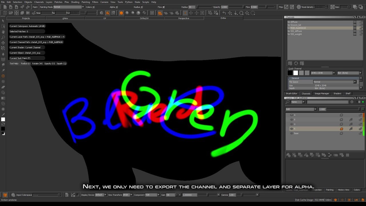 RGBA additive masks - YouTube