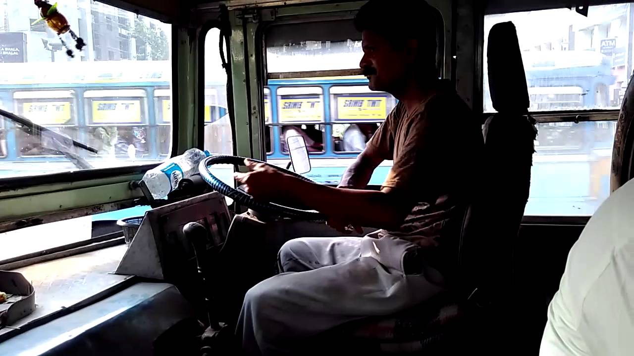 One big show bus driver in Kolkata - YouTube