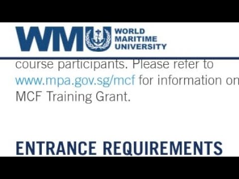 What is Requirements of UMU|World Maritime University - YouTube