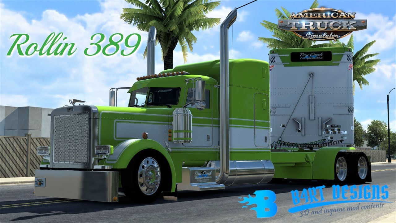 American Truck Simulator / Cattle Run With the Rollin 389 / ZM C-16 Cat ...