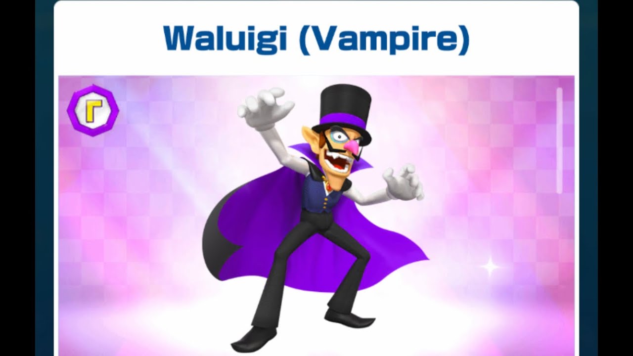 Mario Kart Tour - Character Showcases: Waluigi (Vampire) - YouTube