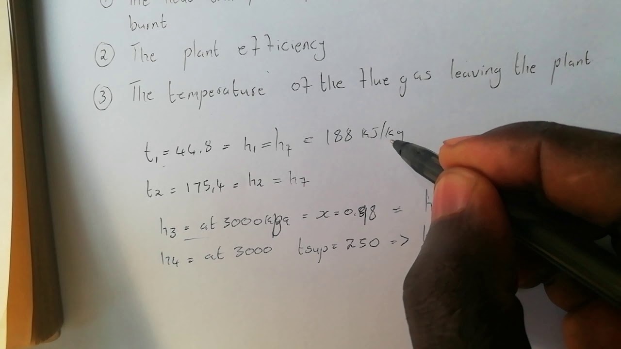example of a steam plant calculations - YouTube