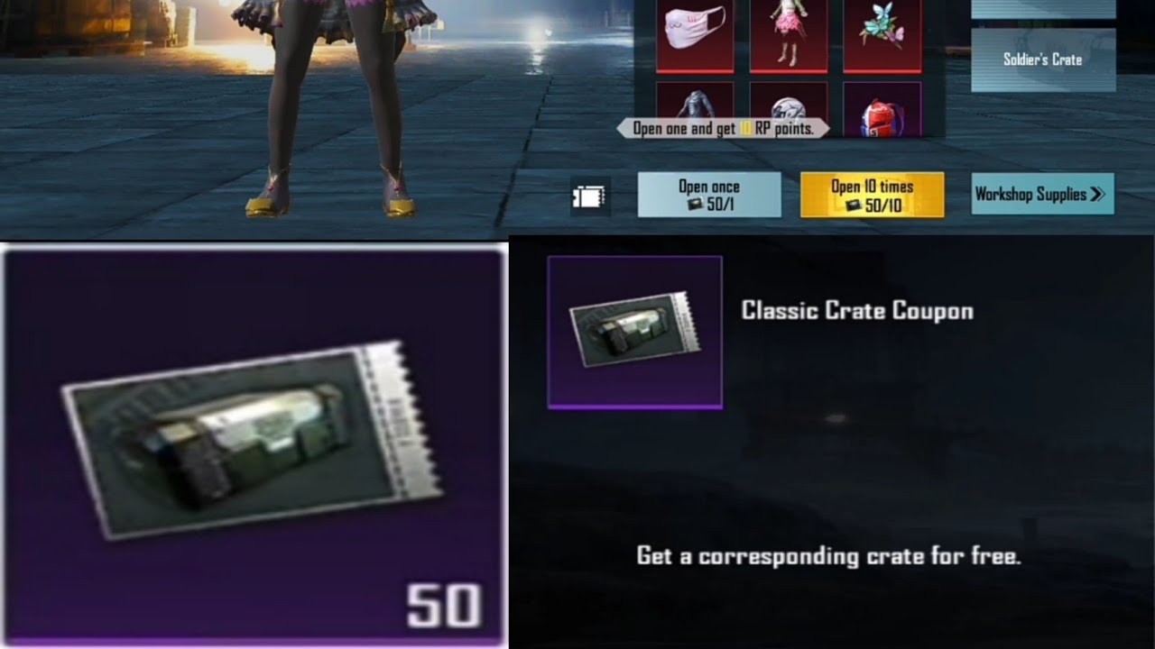 PUBG MOBILE best free classic create opening 50😍.must watch. - YouTube