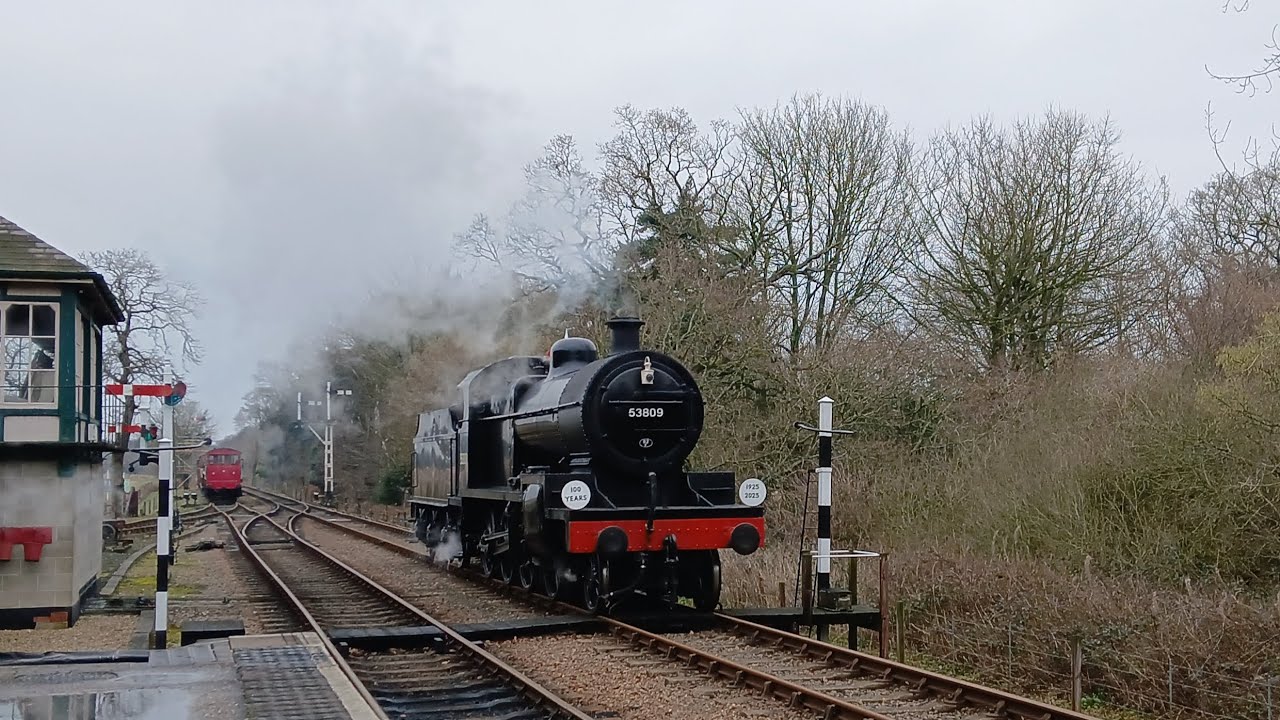 NNR - 7F No.53809 running round at Holt. - YouTube