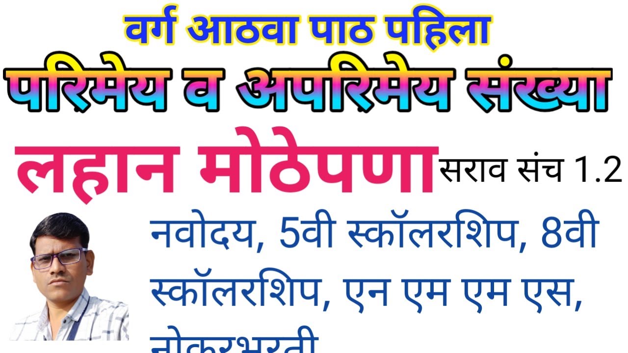 परिमेय संख्यांचा लहान मोठेपणा। parimey sankhyacha Lahan mothepana ...