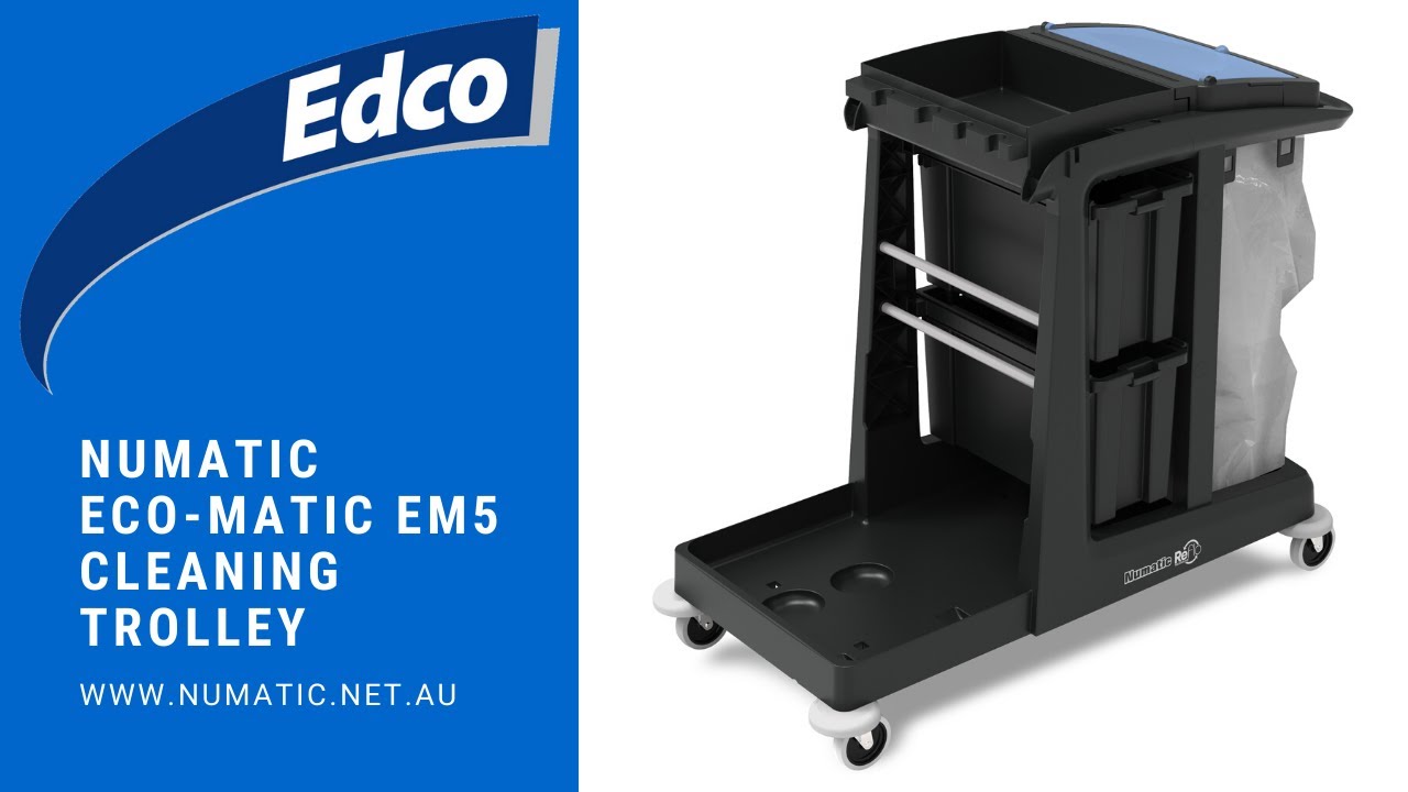 Numatic ECO-Matic EM5 Cleaning Trolley Features - YouTube