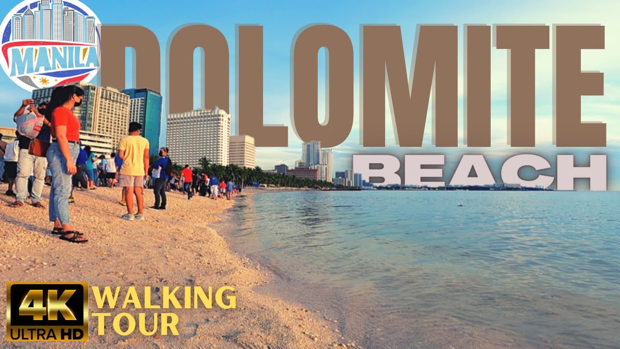 What to Expect at Manila Bay DOLOMITE Sand BEACH | Baywalk Sunset 4K ...