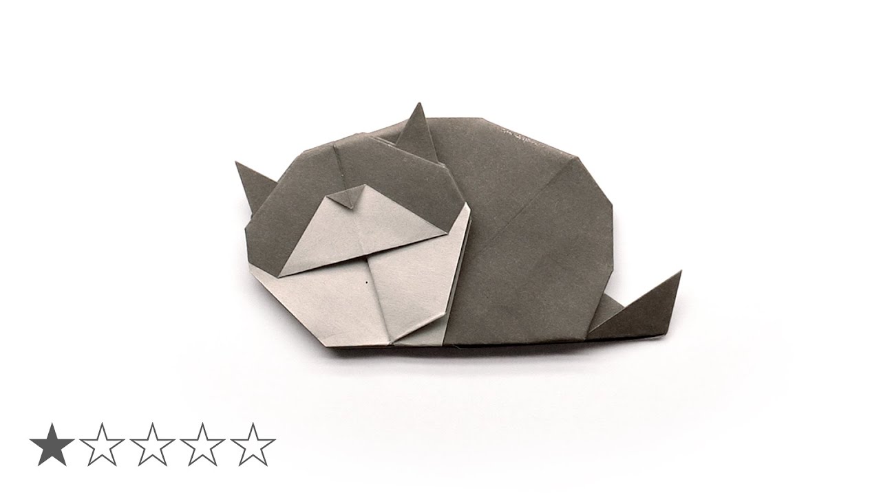 Origami Sleeping Cat (Makoto Yamaguchi) - YouTube
