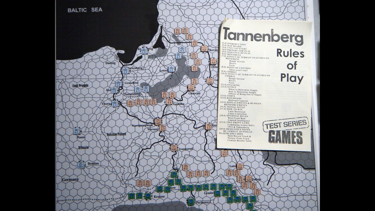 Getting Ready To Play Tannenberg Test Game Series #8, a game designed ...