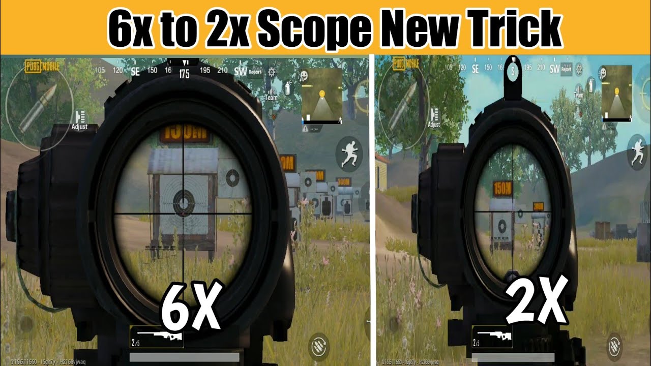 Pubg mobile new Trick 6x to 2x Scope | Pubg mobile new Tips and tricks ...