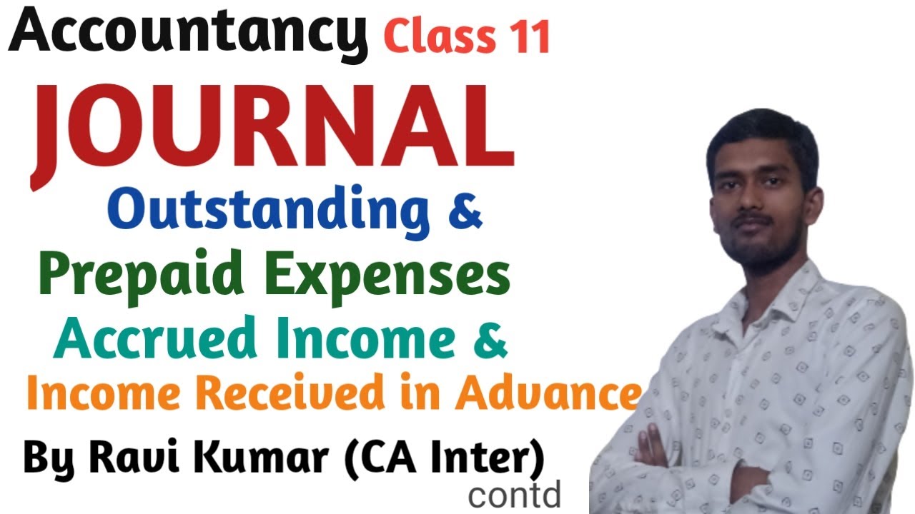 Prepaid and Outstanding Expenses ,Accrued Income Journal Entries by ...