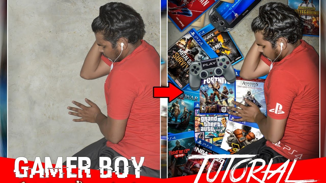 GAMER BOY Photo Editing / Edit Tutorial step by step in photoshop ...