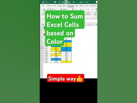 How to Sum Excel Cells based on Color. - YouTube