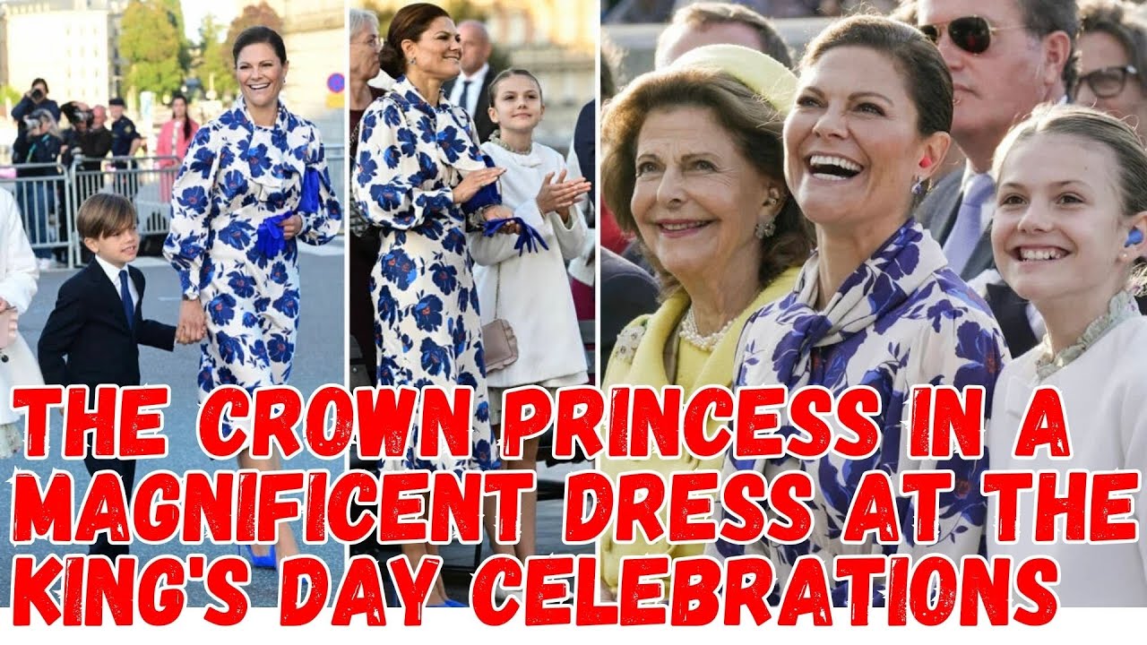 The Crown Princess in a magnificent dress at the King's Day ...