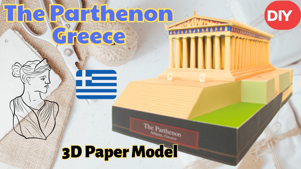How to make The Parthenon, Greece Paper Models - YouTube