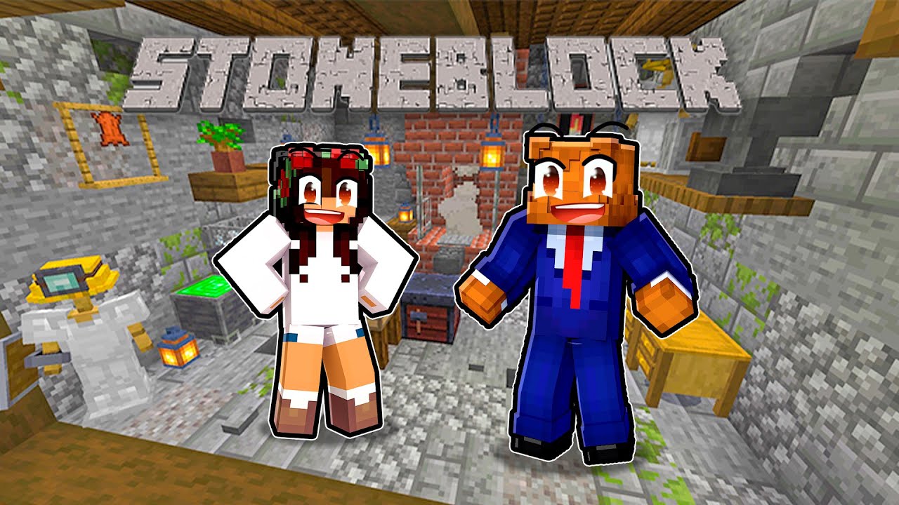 Becoming Cave People In Minecraft Stoneblock 3 - YouTube