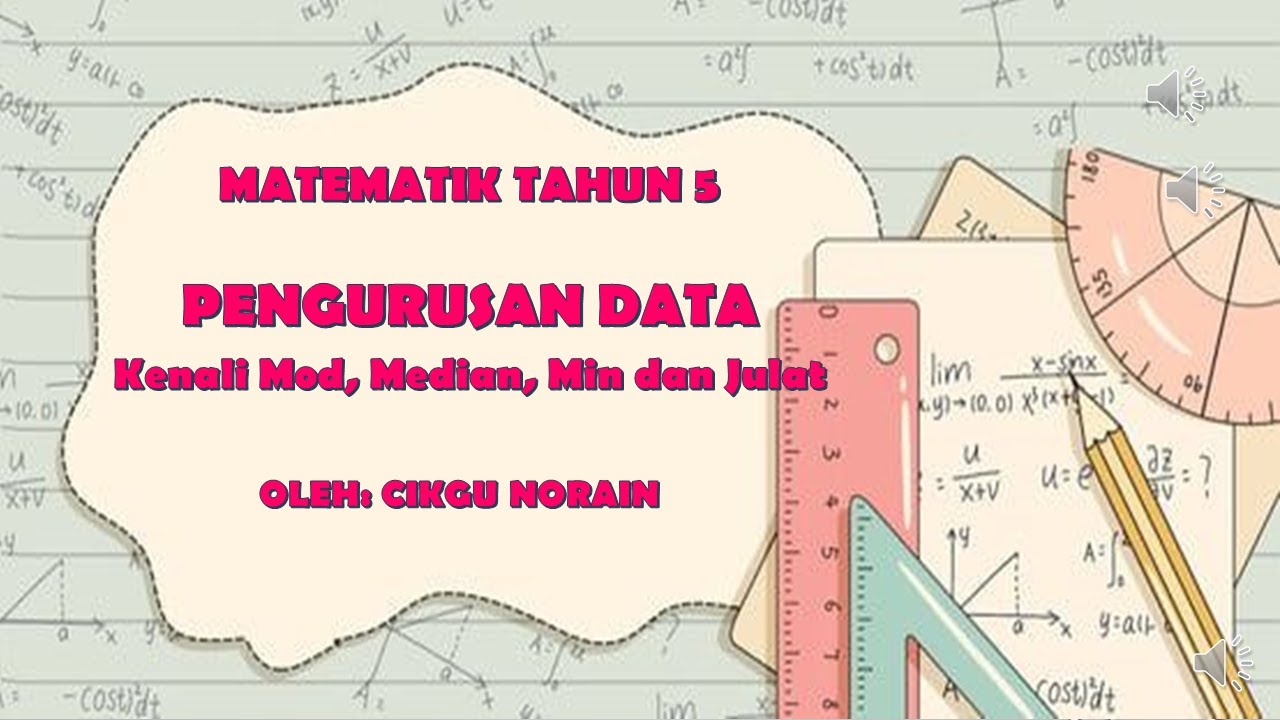 MATEMATIK TAHUN 5: PENGURUSAN DATA (Kenali Mod, Median, Min dan Julat ...