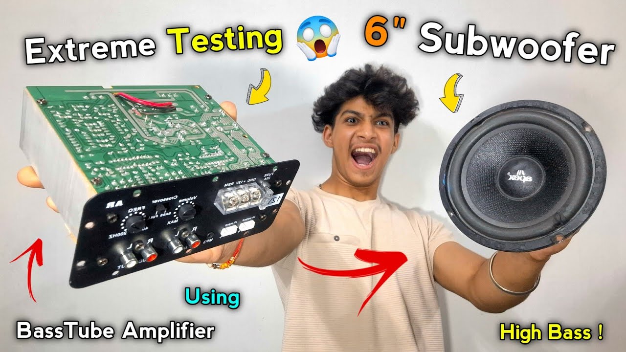 Extreme Testing 6" Apex Subwoofer Using BassTube Amplifier 😱 ! High ...