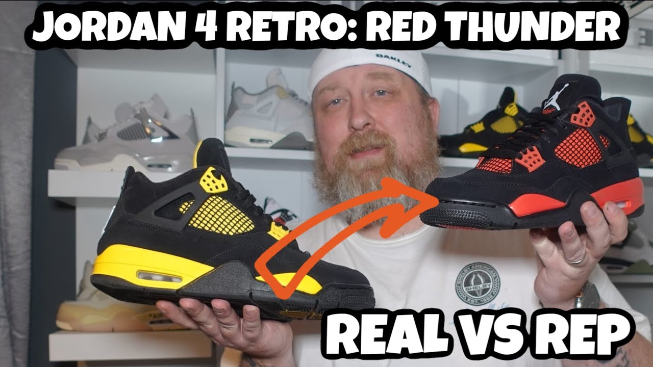 Real vs Rep: Jordan 4 Thunders - YouTube