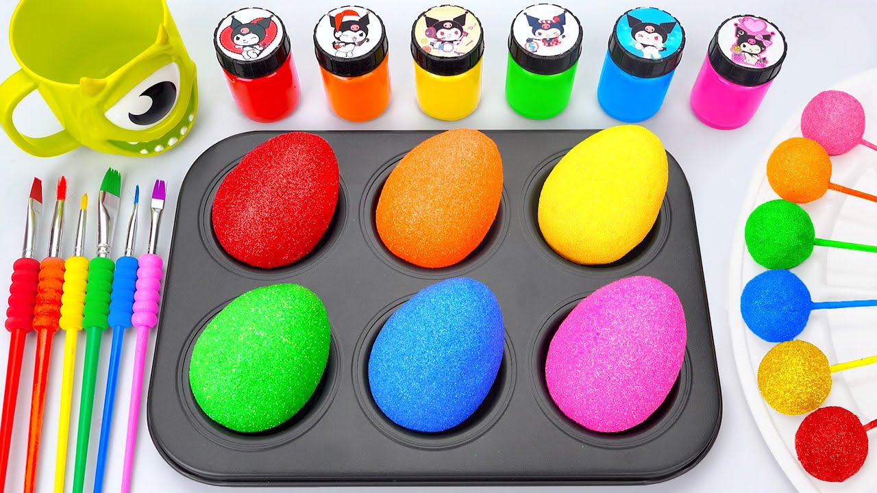 Satisfying Video Rainbow Mixing All Lollipop & Color EGGS From My ...