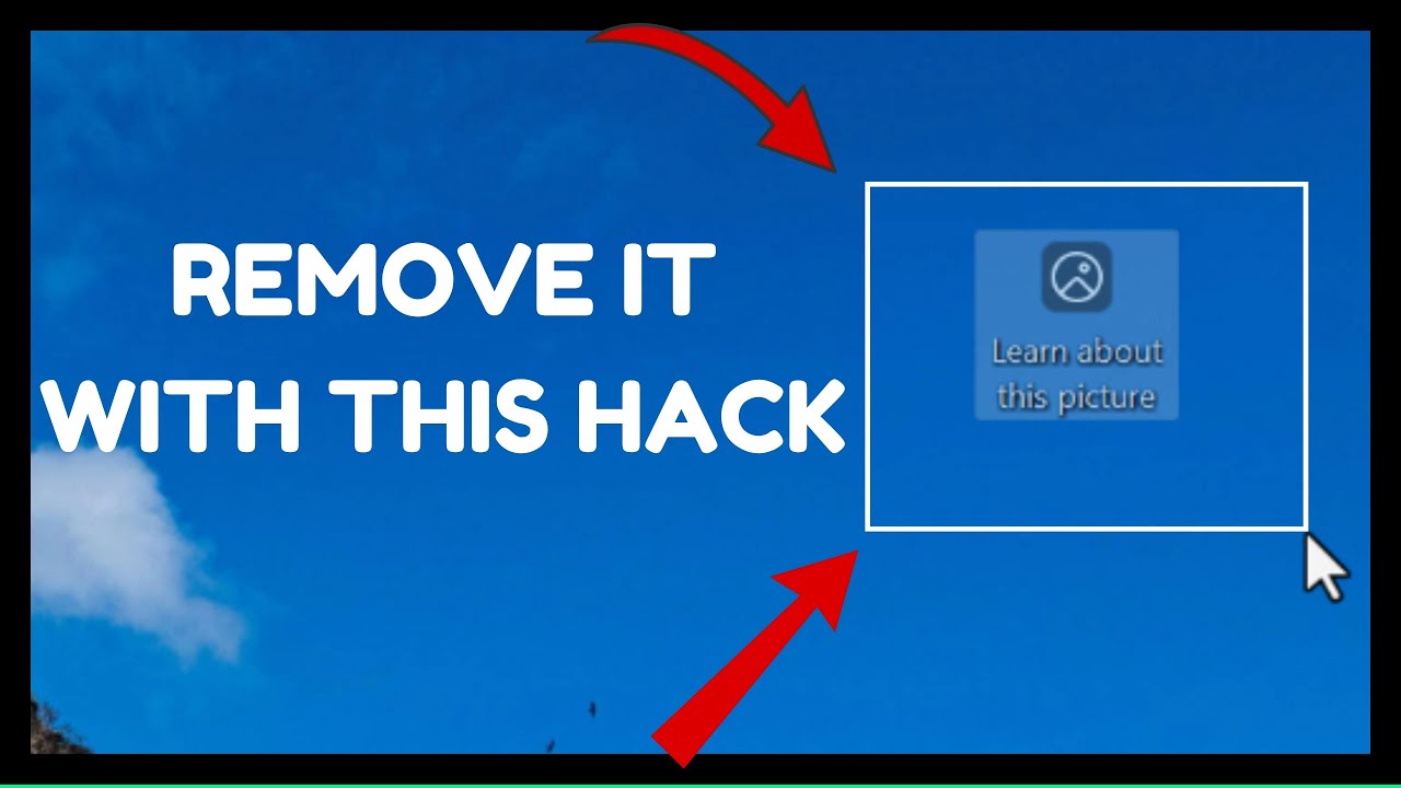 How to Remove "Learn About This Picture" icon from Windows 11 Desktop ...