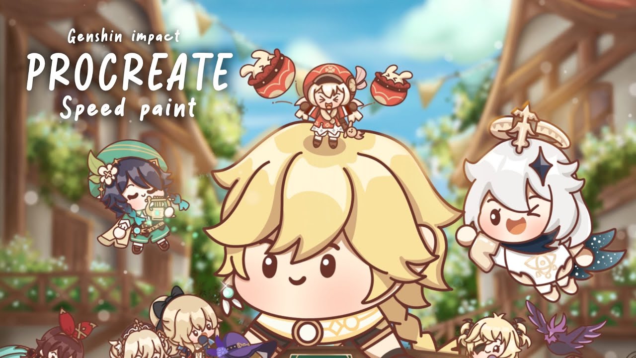 [SPEEDPAINT] Genshin Impact : MONDSTADT All Character - YouTube