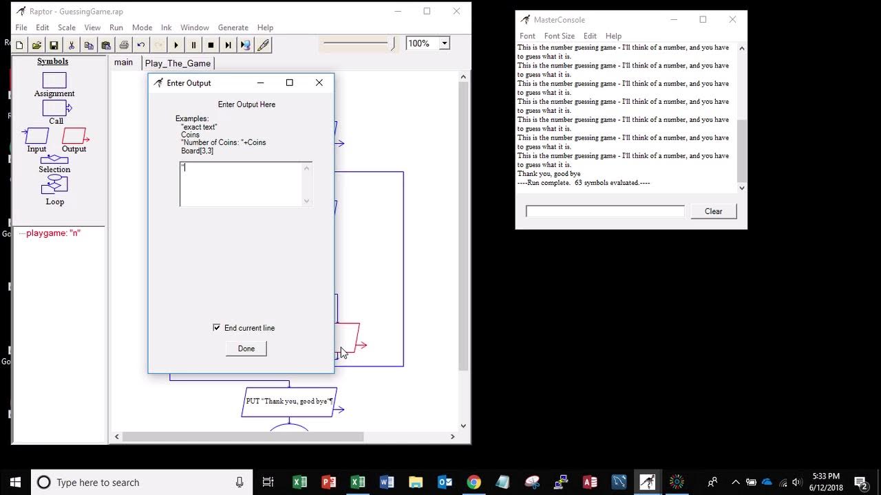 Raptor programming pt 5 number guessing game - YouTube