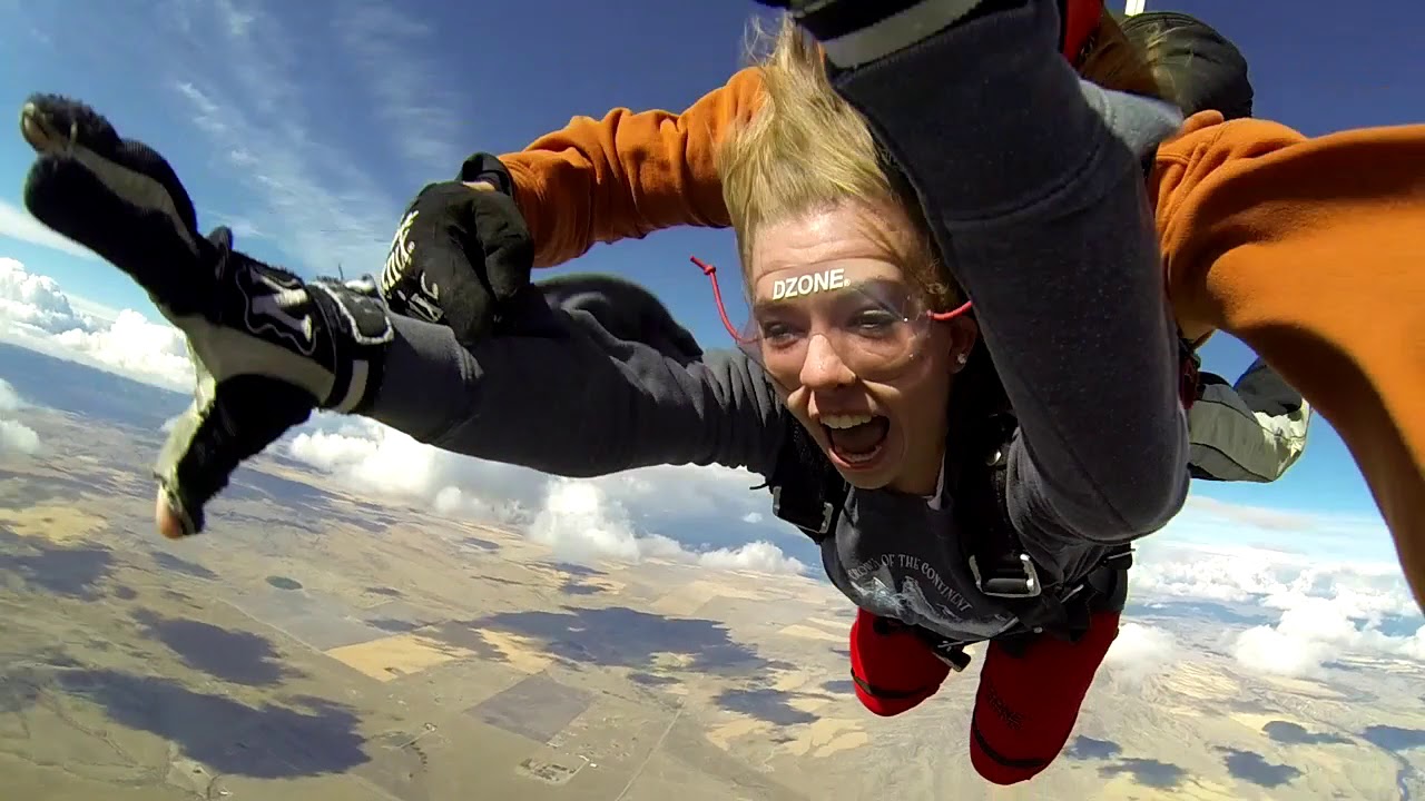 SAVANNAH FISCHER's Tandem skydive! - YouTube