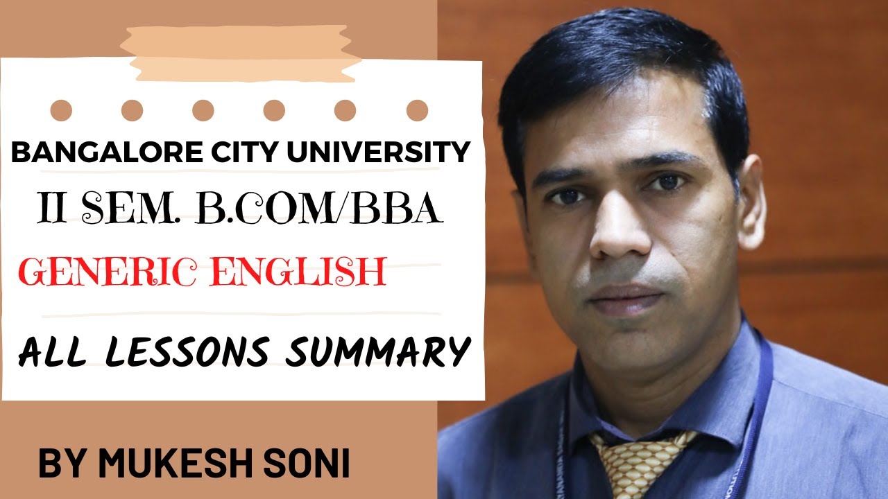 #bcu #generic english#2ndsemester bcombba#summary - YouTube