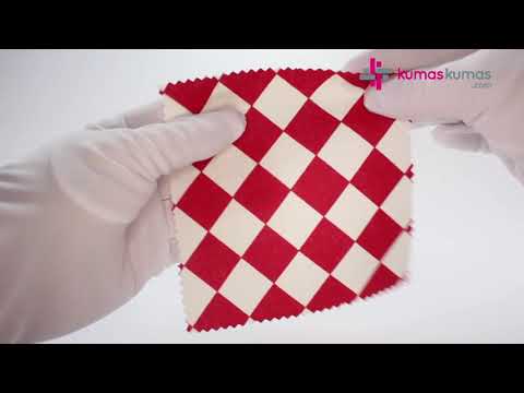 Damalı Desen Duck Keten Kumaş Ürün Örneği Video