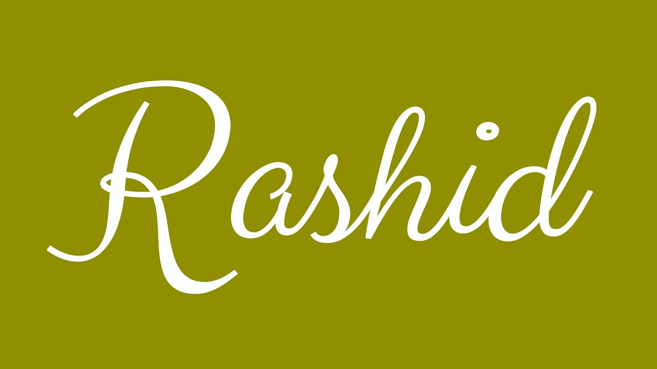 Learn how to Sign the Name Rashid Stylishly in Cursive Writing - YouTube