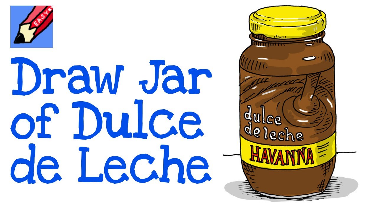 How to draw a jar of Dulce de Leche Real Easy - YouTube