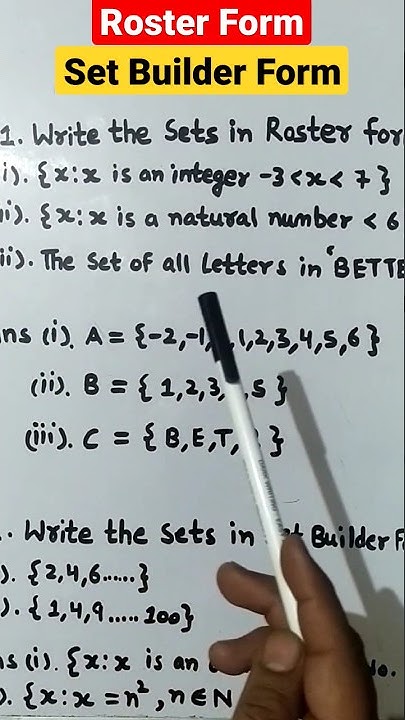 Roster form and Set builder form #sets #class11 #maths #shorts @CalulusMaths - YouTube
