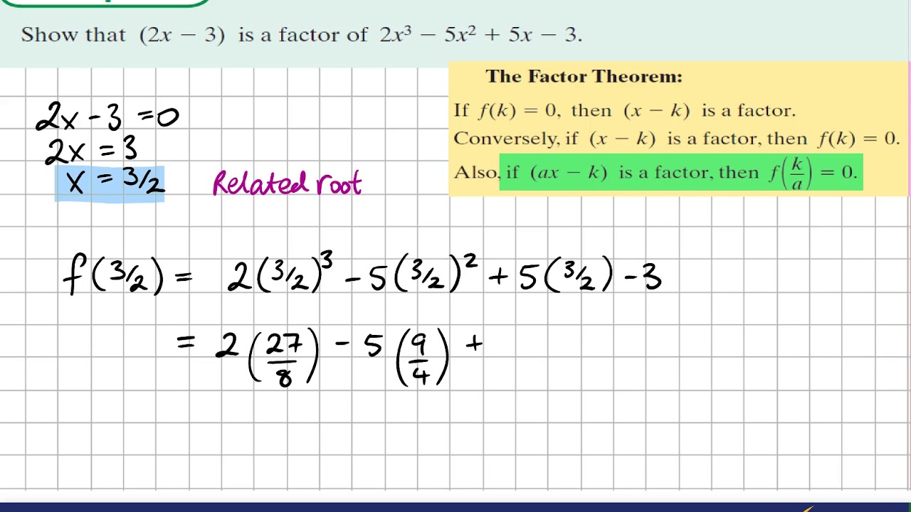 Algebra 2 E g 9 1 Factor Theorem YouTube algebra-2-e-g-9-1-factor-theorem-youtube