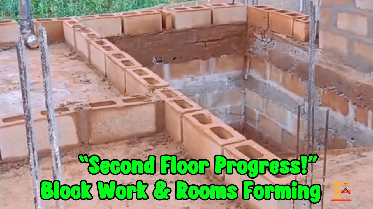 Second Floor Rising! 🧱 Block Work, Walls & Rooms Taking Shape | House ...