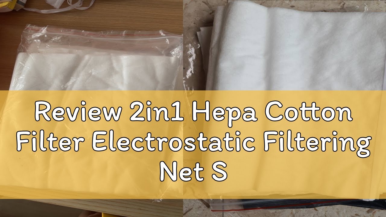Review 2in1 Hepa Cotton Filter Electrostatic Filtering Net Soot Aircon ...