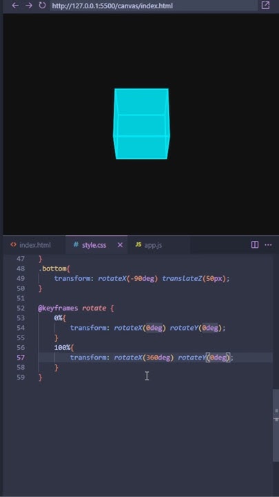 🔥CREATE Amazing 3D Cube Rotating Animation with CSS🔥 - YouTube